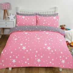 OHS Textured Stars Duvet Set, Grey - Single