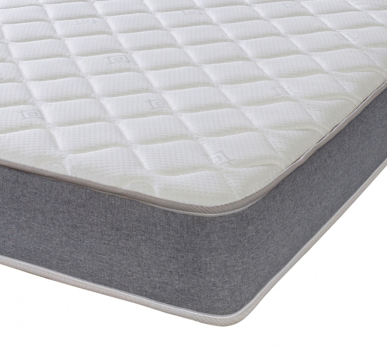 OHS Memory Foam Spring Mattress, Grey - Double