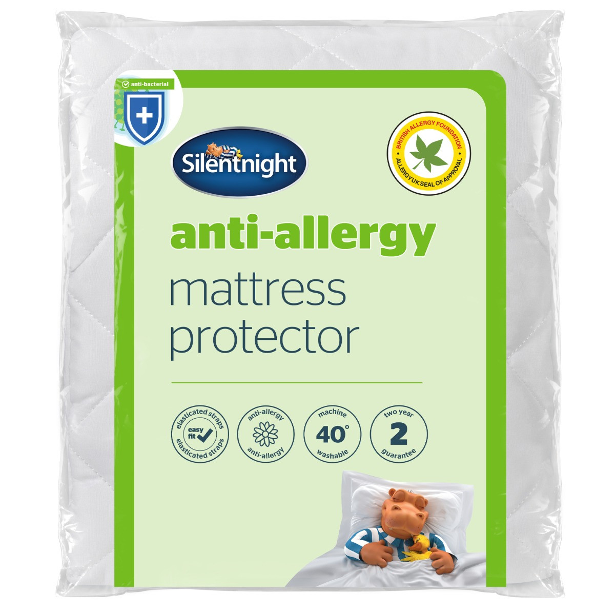Silentnight Anti-Allergy Mattress Protector - White