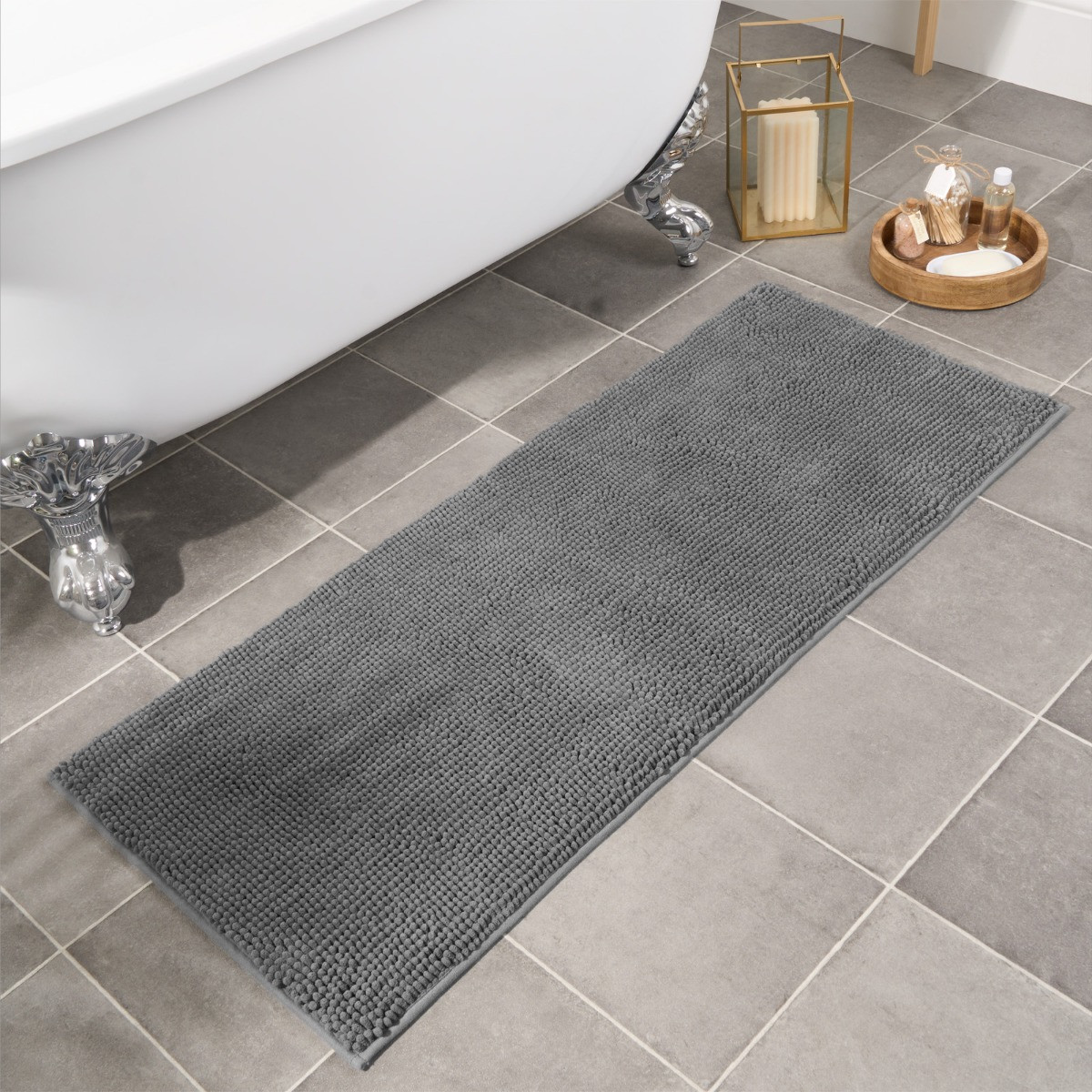 OHS Runner Noodle Bath Mat - Charcoal