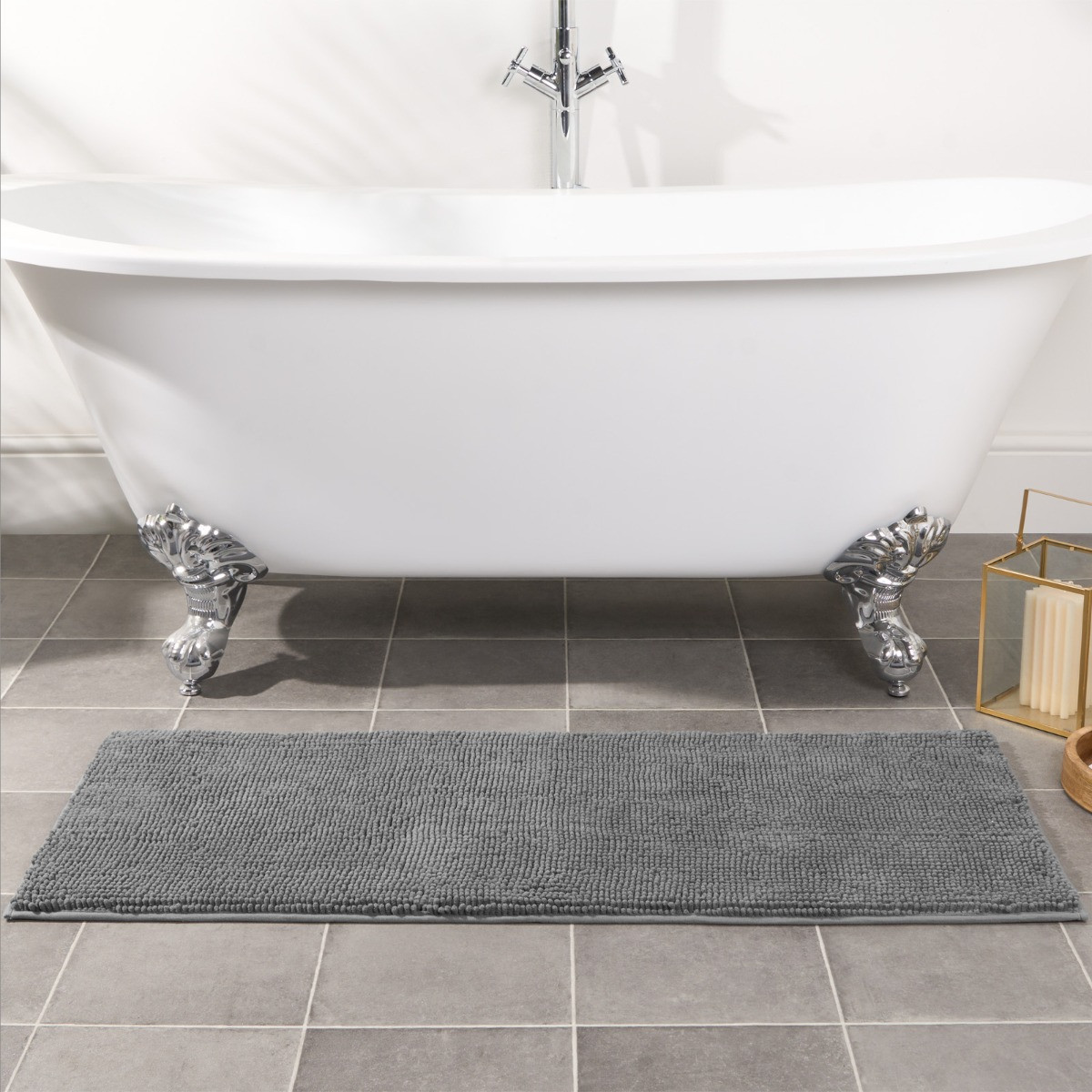OHS Runner Noodle Bath Mat - Charcoal