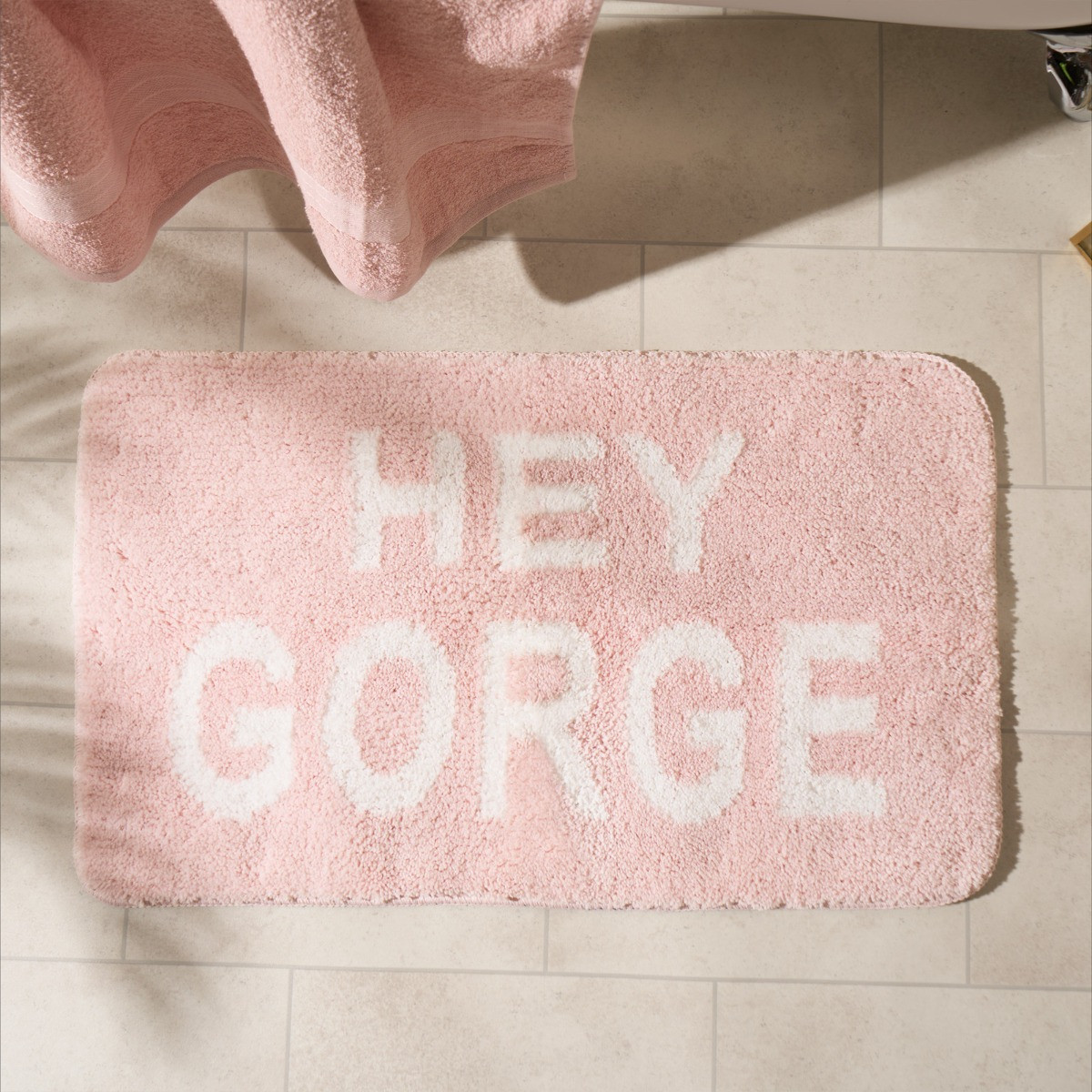OHS Hey Gorge Tufted Bath Mat - Blush