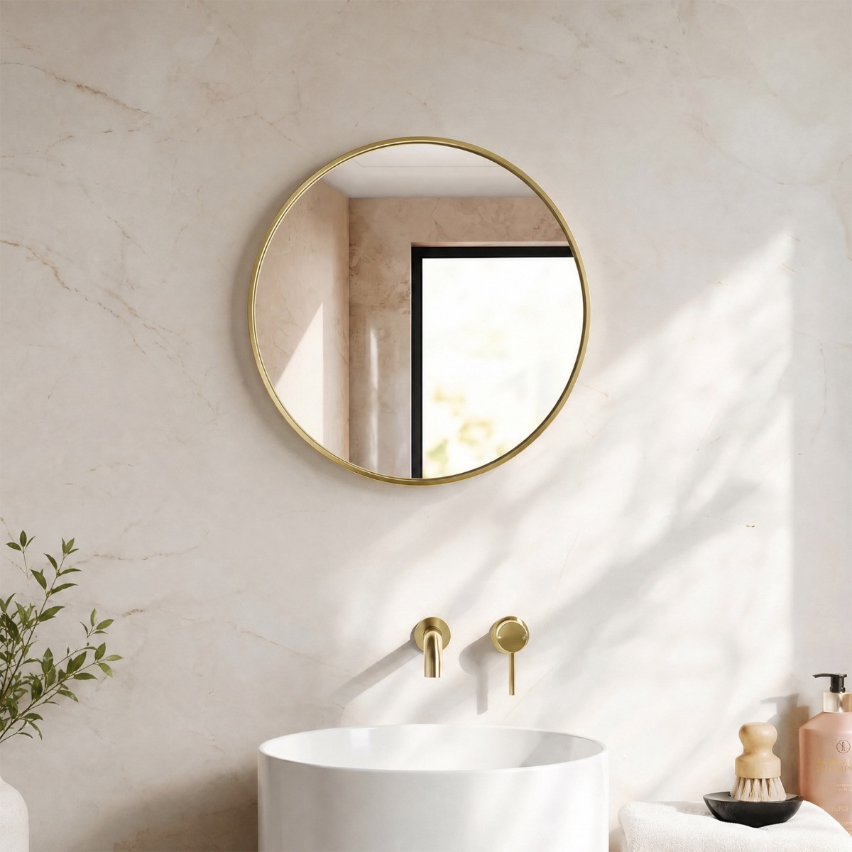 OHS Round Mirror - Gold