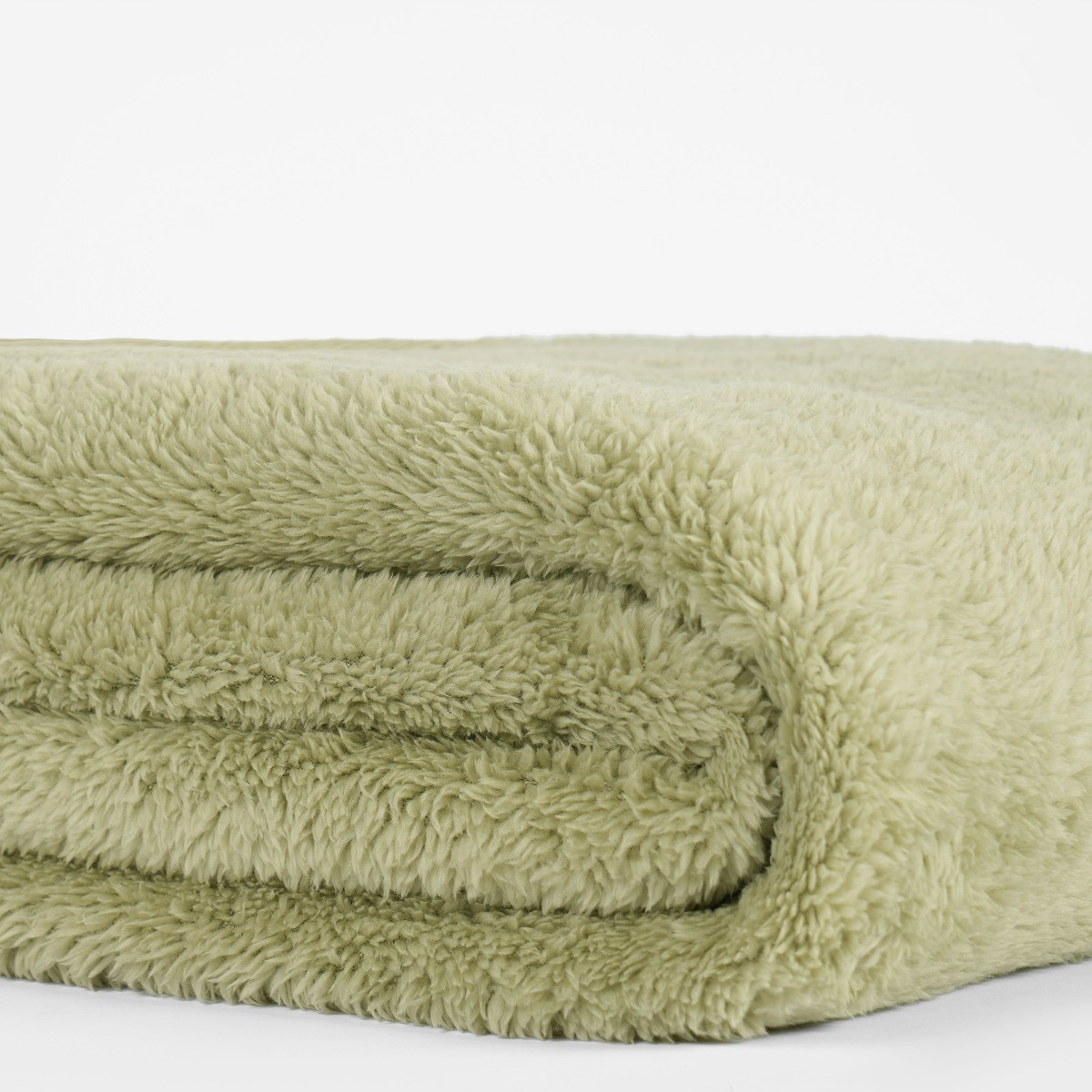 OHS Teddy Fleece Throw, Sage - 200 x 240cm