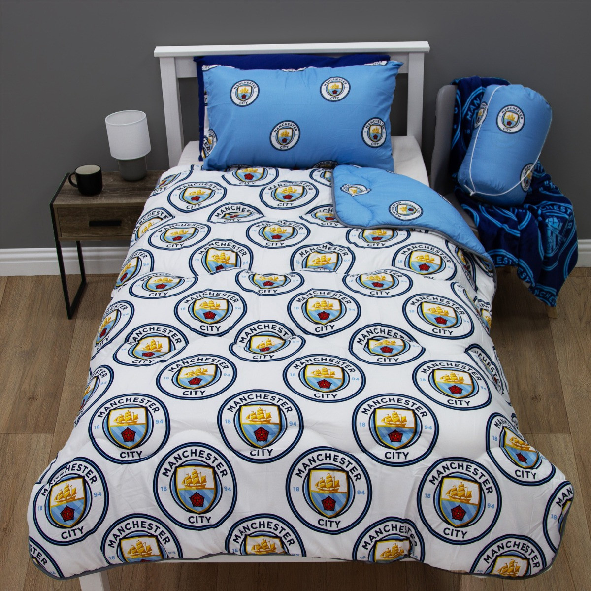 Manchester City Coverless 10.5 Tog Duvet, Blue - Double