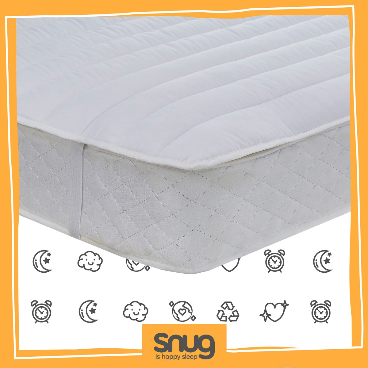 Snug Brilliantly Bouncy Mattress Topper - White