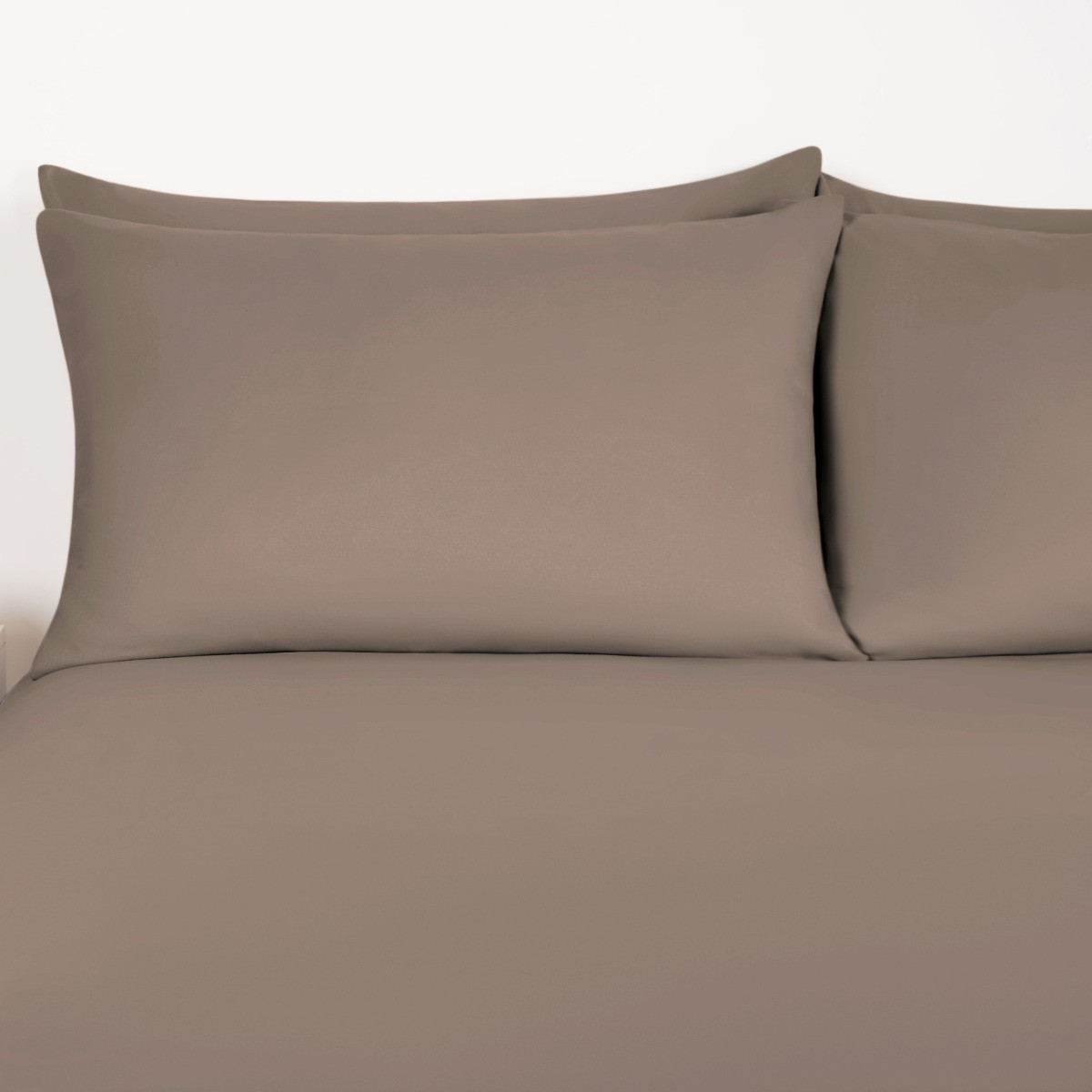 OHS Plain Dyed Fitted Sheet, Mink - King