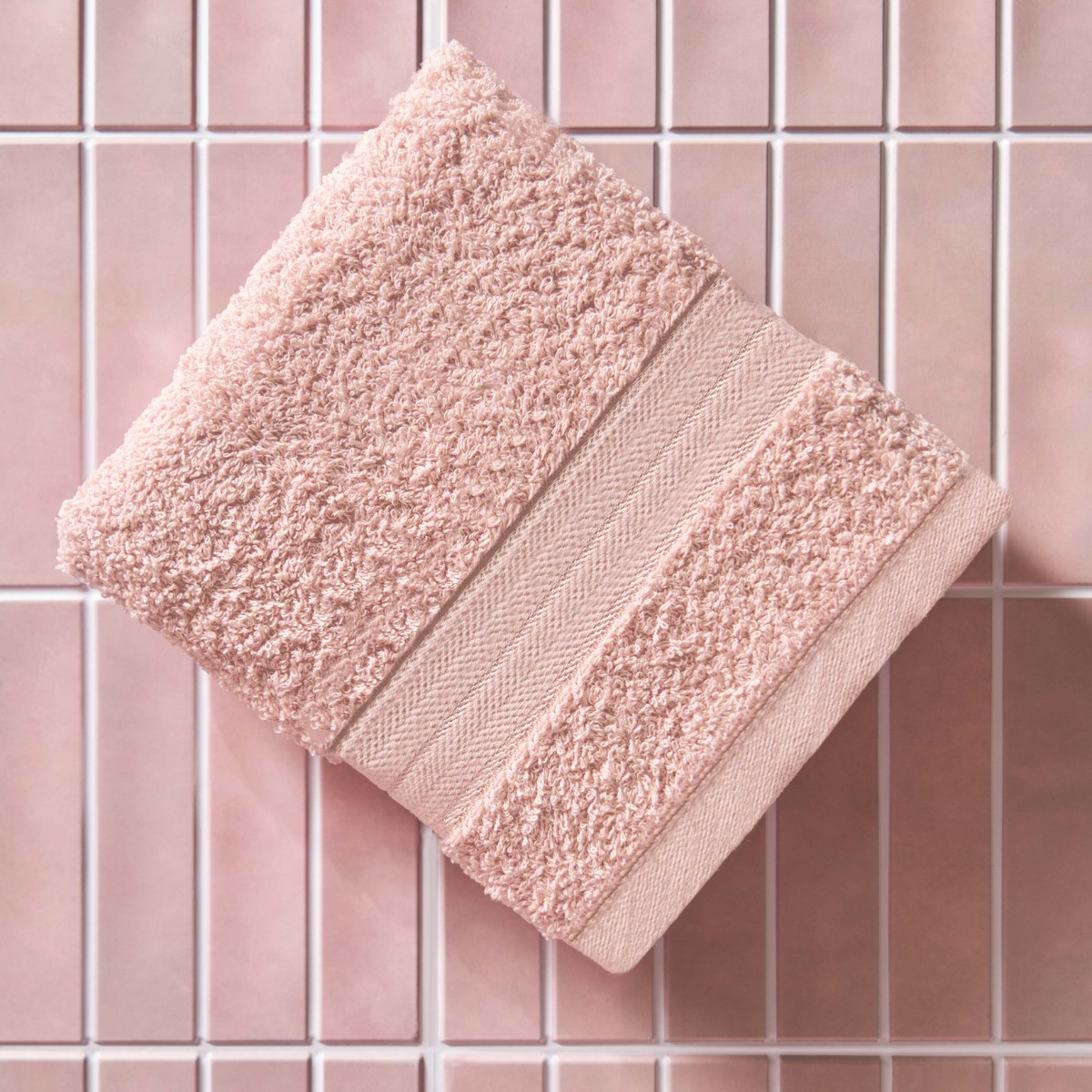 OHS 100% Cotton Bath Towel, Blush Pink - 1PC
