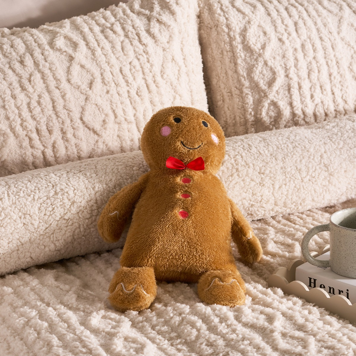 OHS Gingerbread Man Hot Water Bottle - Natural