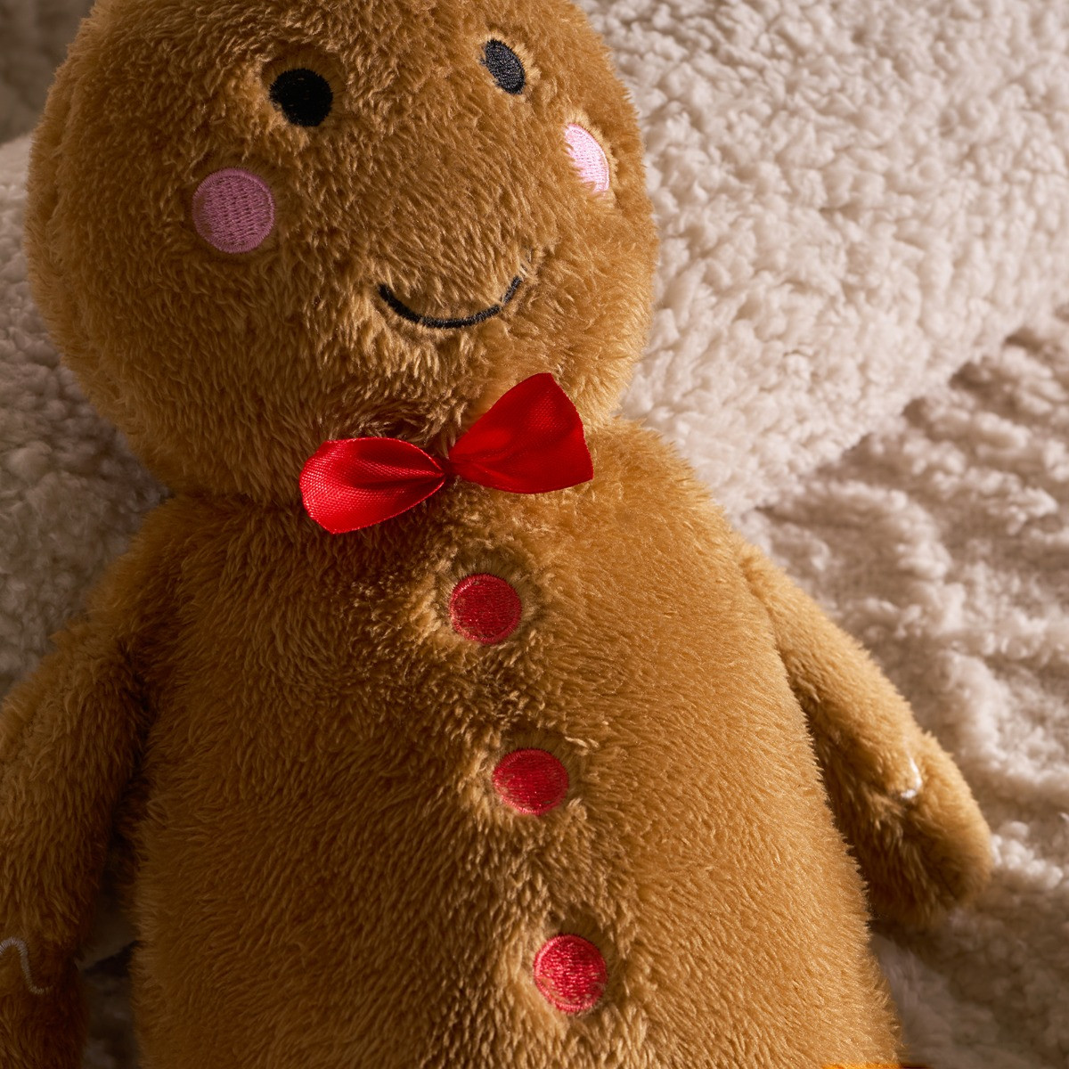OHS Gingerbread Man Hot Water Bottle - Natural