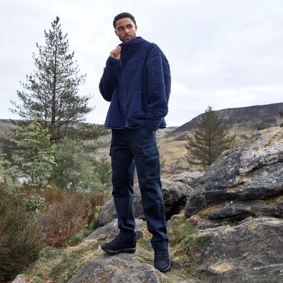 OHS Teddy Full Zip Fleece - Navy