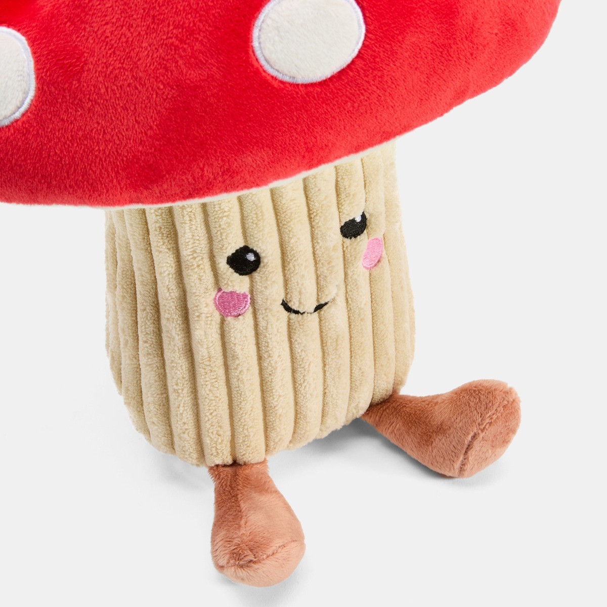 OHS Mushroom Microwaveable Hottie - White/Red