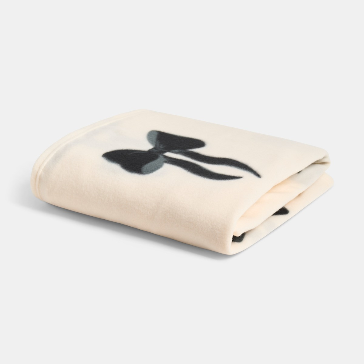 OHS Bow Print Fleece Throw - Monochrome