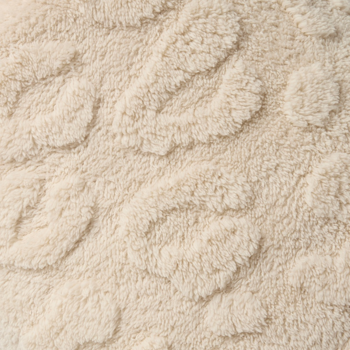 OHS Tufted Leopard Teddy Fleece Throw, Stone - 125 x 150cm