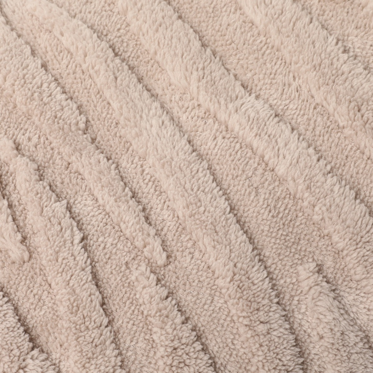OHS Tufted Zebra Teddy Fleece Throw, Mink - 125 x 150cm