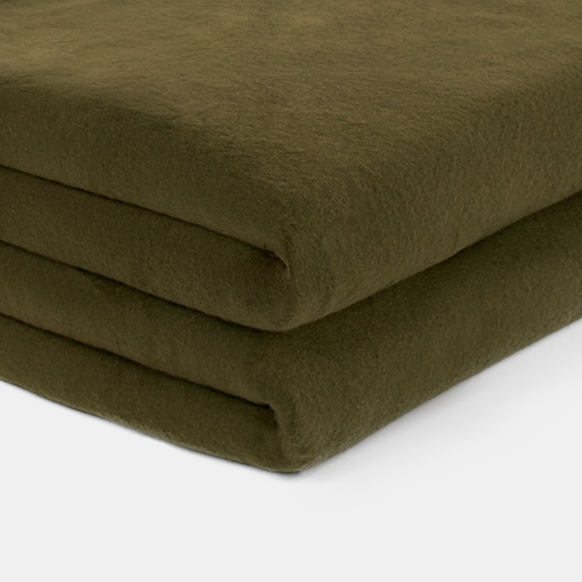 Dreamscene Plain Fleece Throw, Khaki - 120 x 150cm