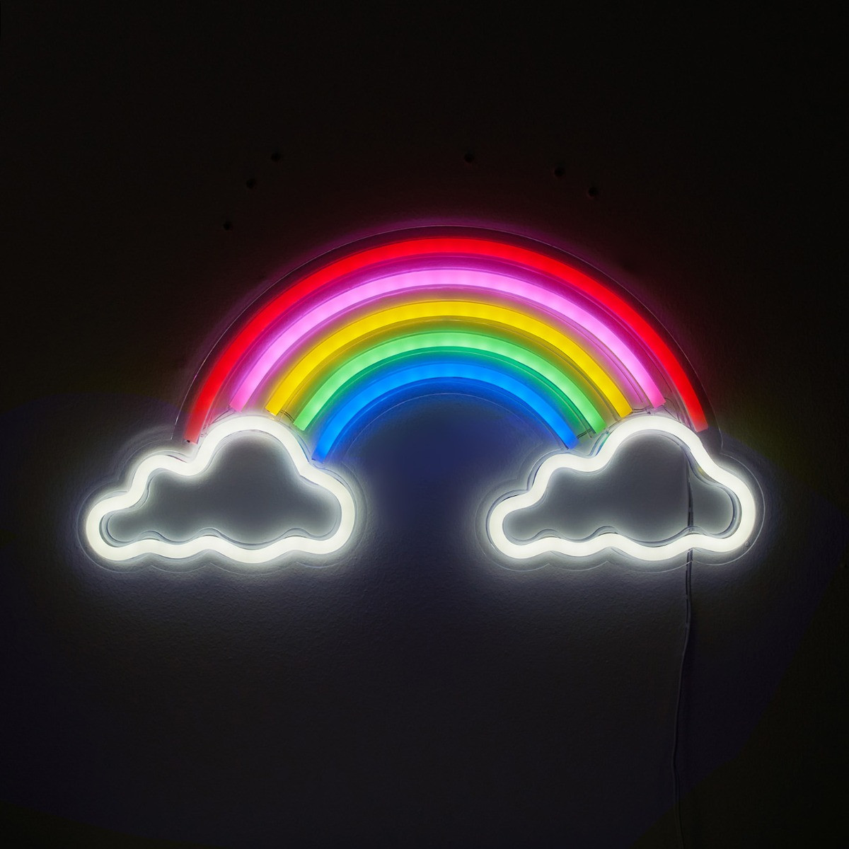 Glow Rainbow And Cloud Neon Light - Multicolour