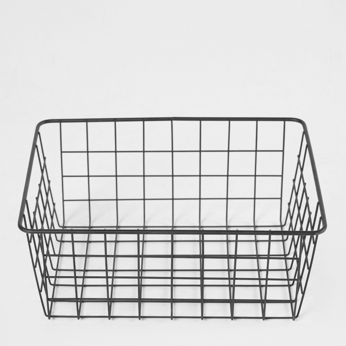 OHS Multipurpose Metal Wire Storage Basket - Black