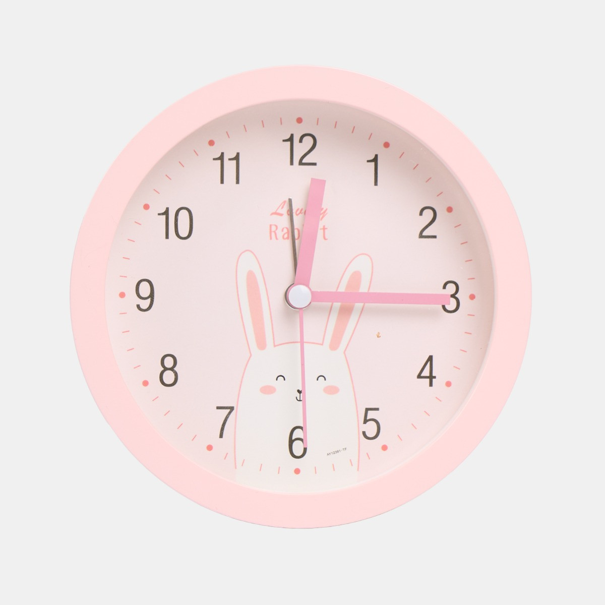 OHS Kids Small Rabbit Bedside Clock - Blush