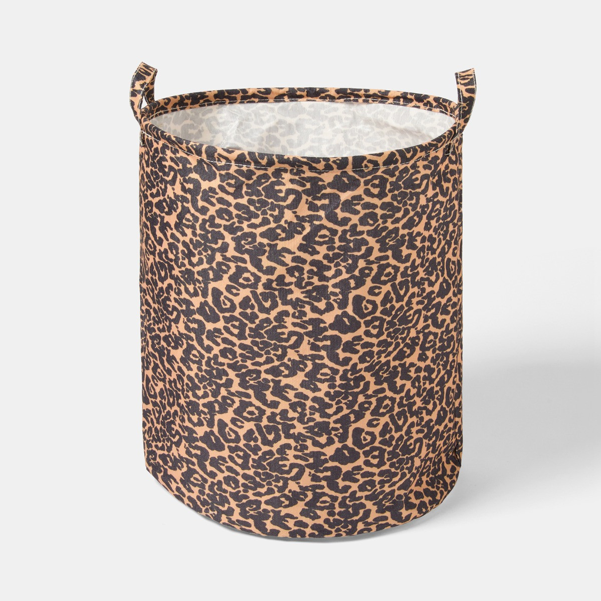 OHS Leopard Print Storage Basket - Natural