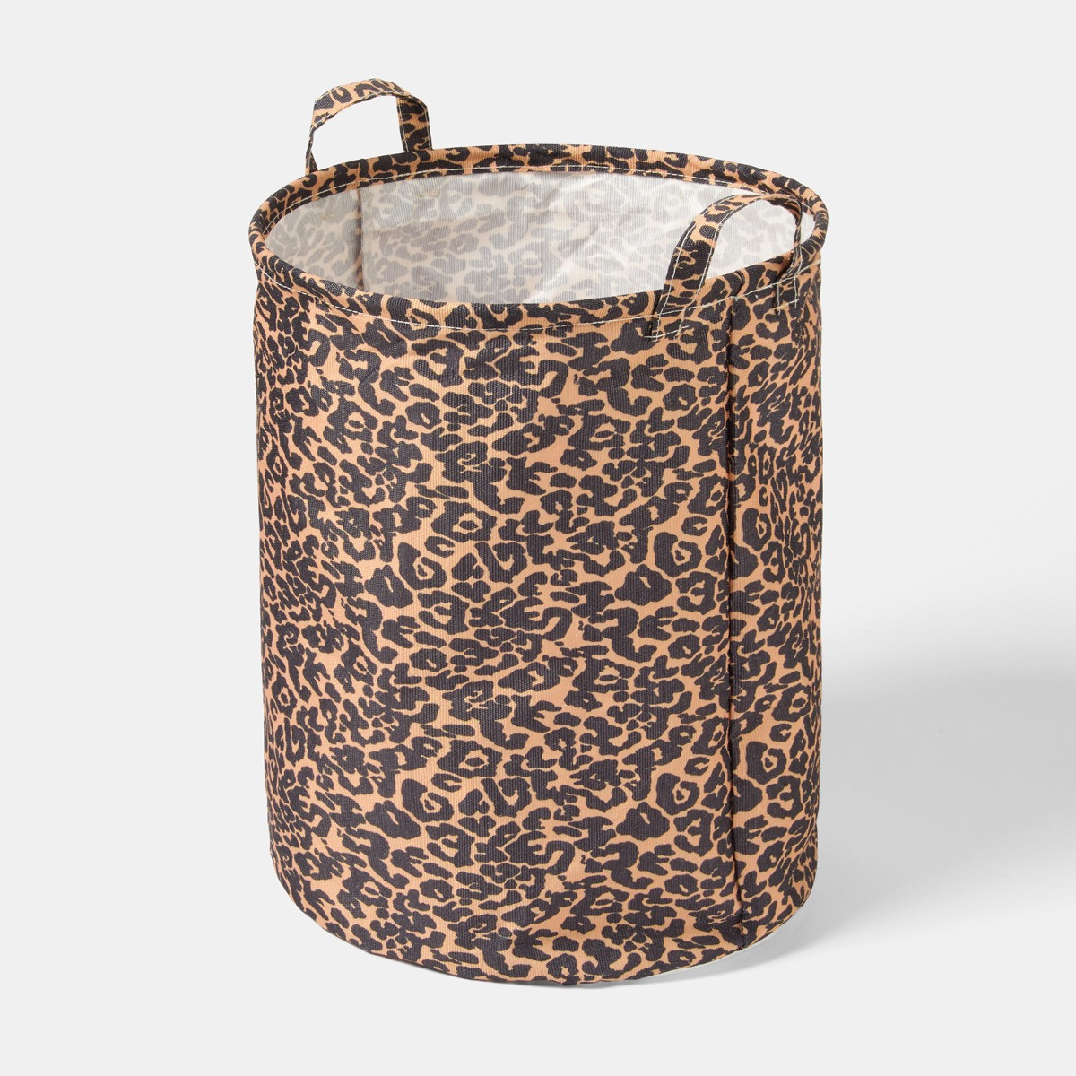 OHS Leopard Print Storage Basket - Natural
