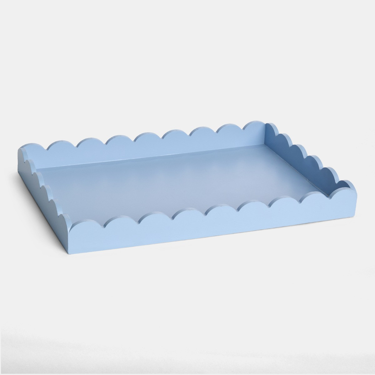 OHS Rectangle Scallop Tray - Blue