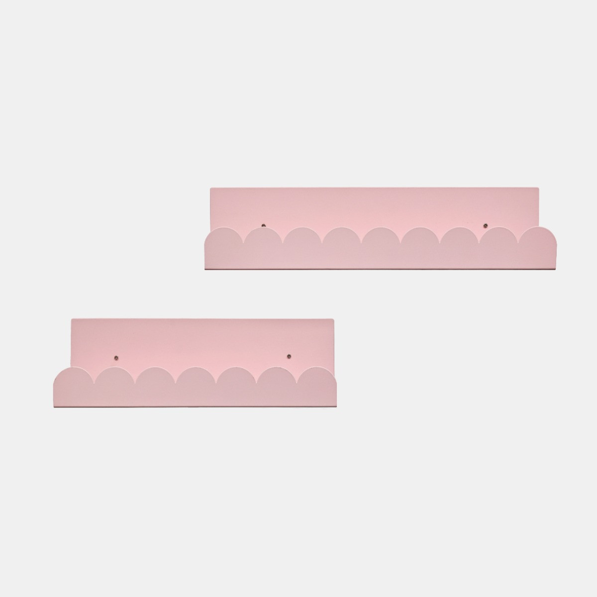 OHS Set of 2 Scallop Shelves - Pink