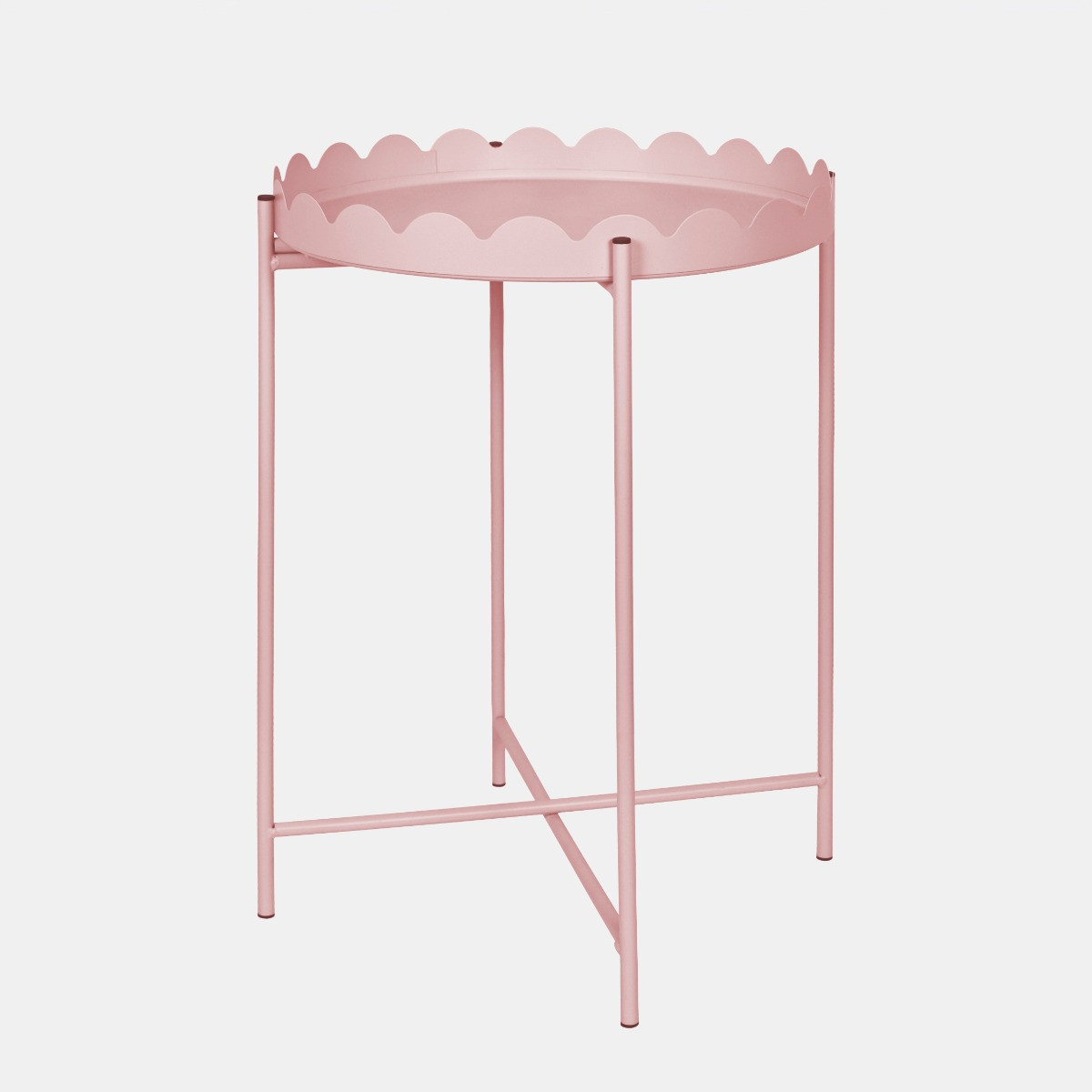 OHS Scallop Side Table - Pink