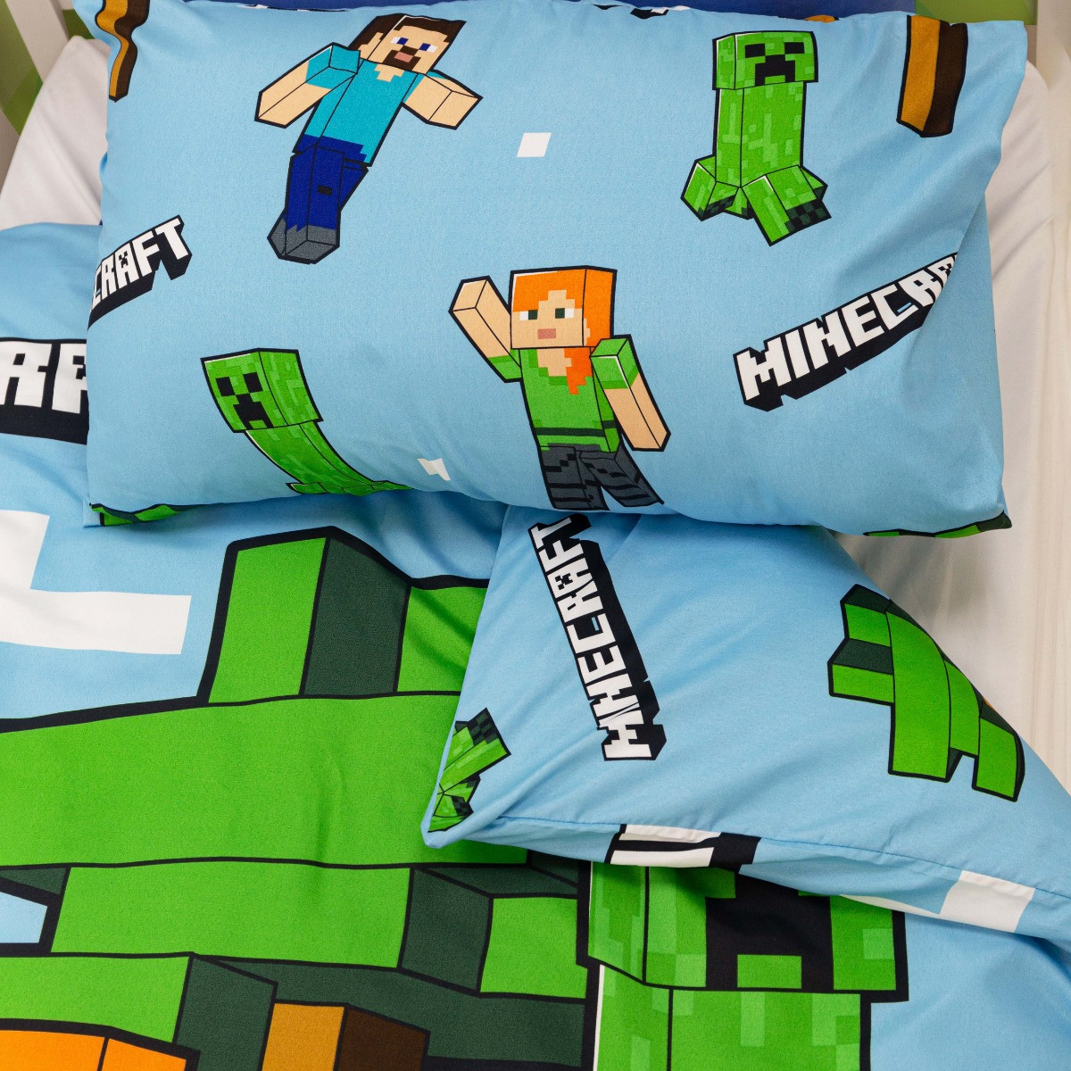Minecraft Epic Duvet Set, Blue - Single