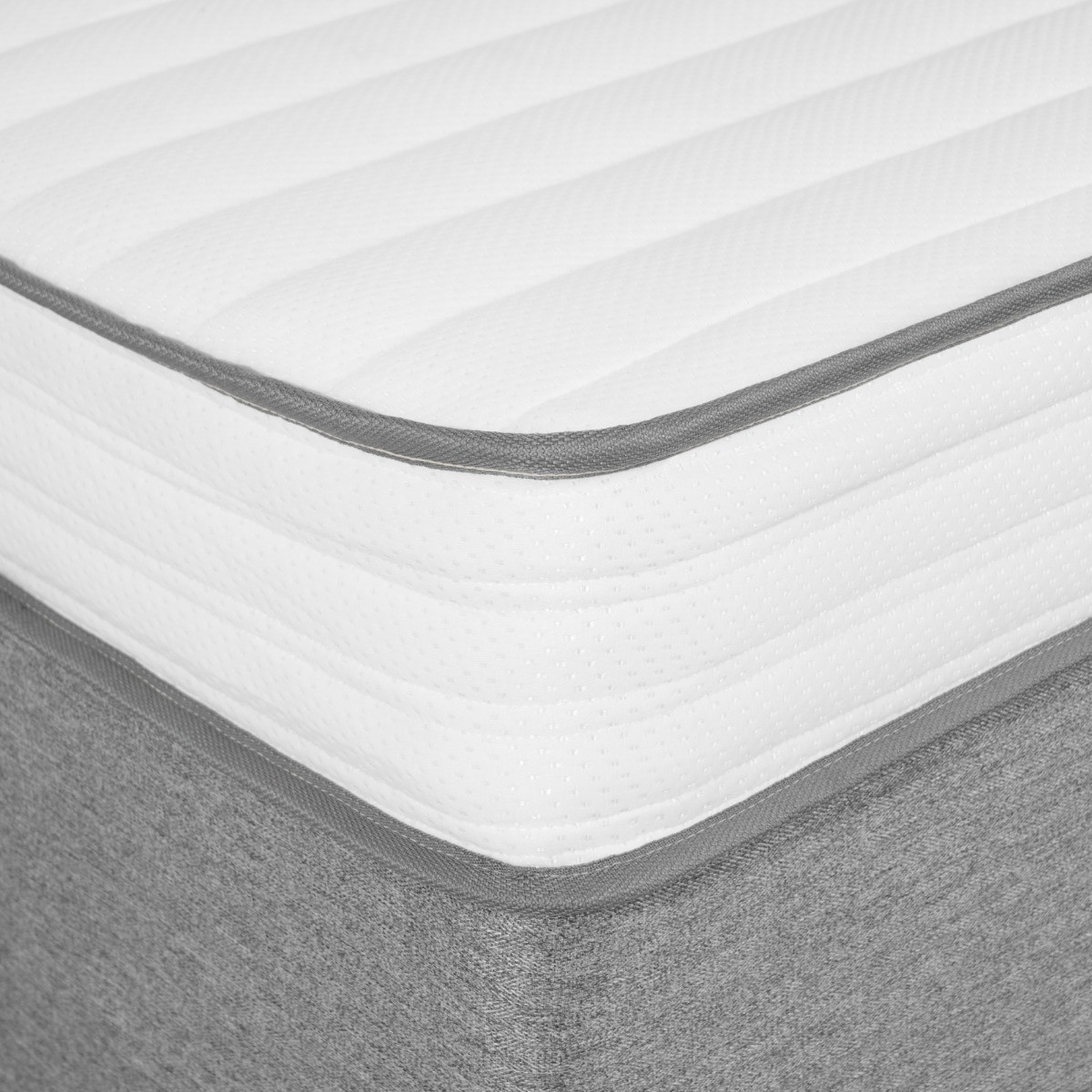 OHS Extra Comfort Memory Foam Spring Mattress, White – Double