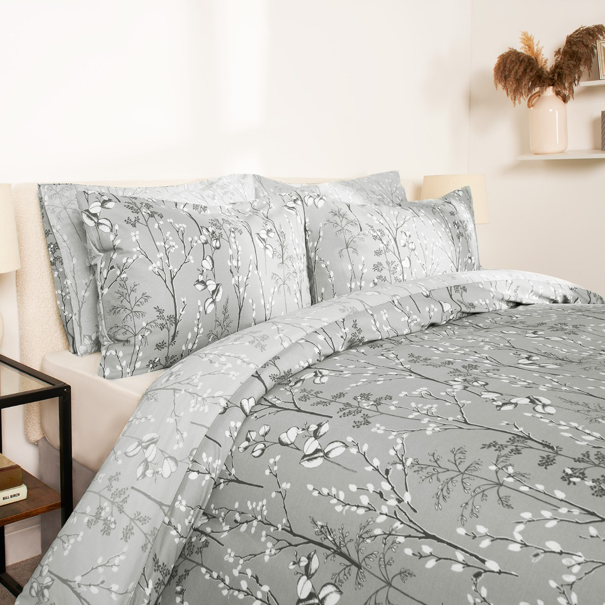 Dreamscene Willow Branch Duvet Set - Grey
