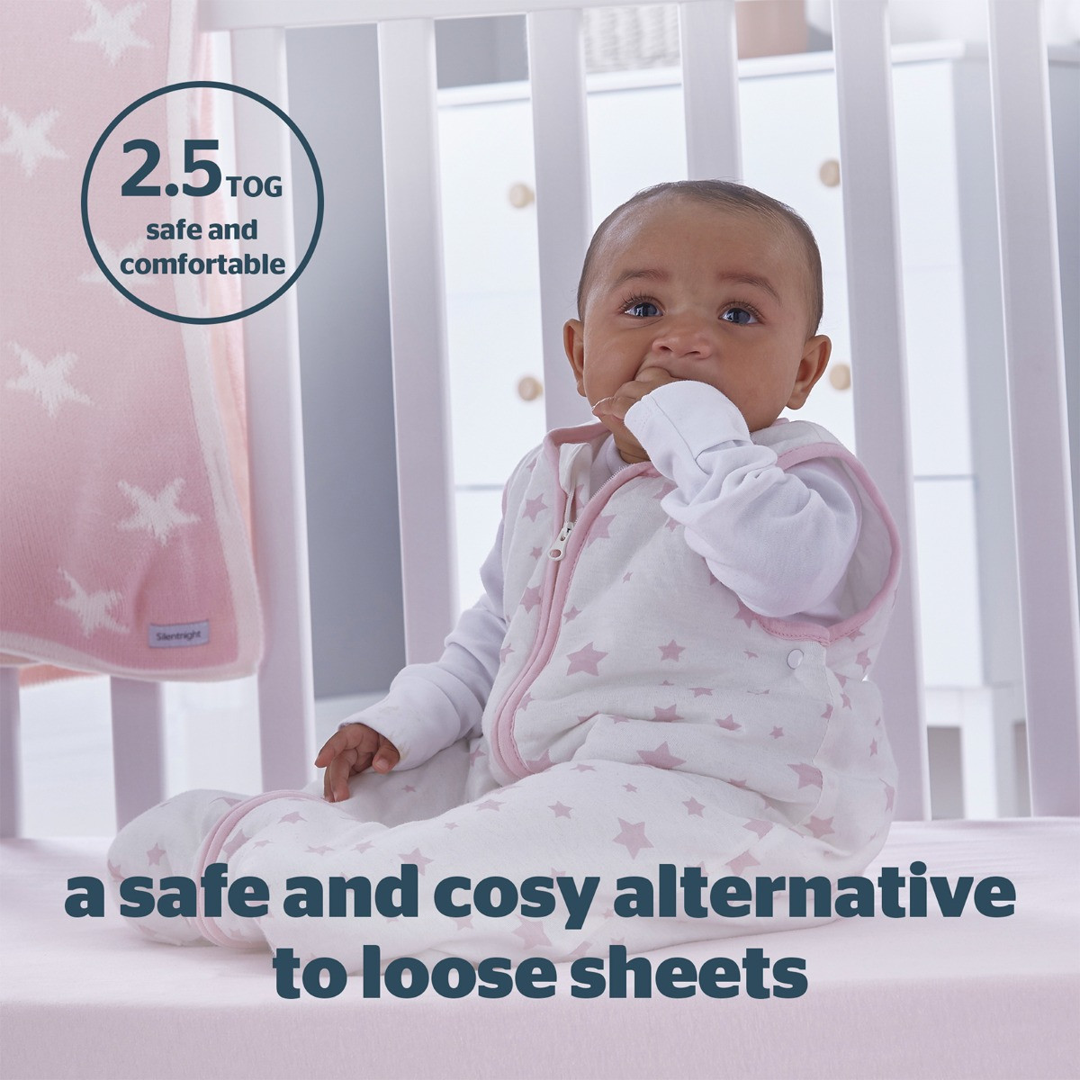 Silentnight Safe Nights Baby Sleeping Bag - Pink