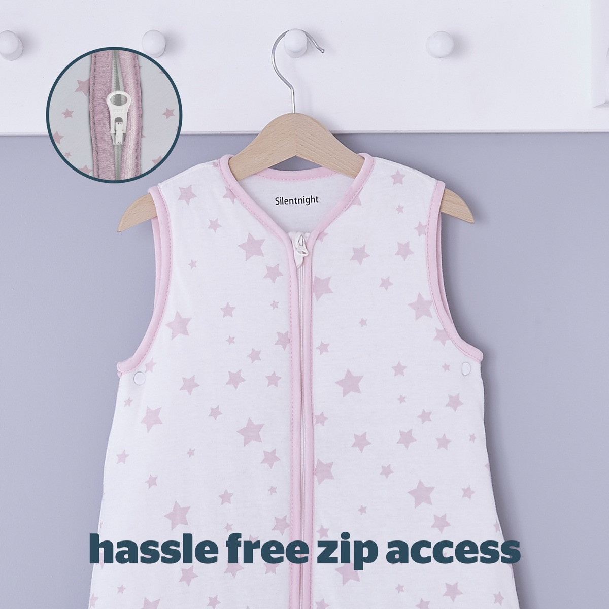 Silentnight Safe Nights Baby Sleeping Bag - Pink