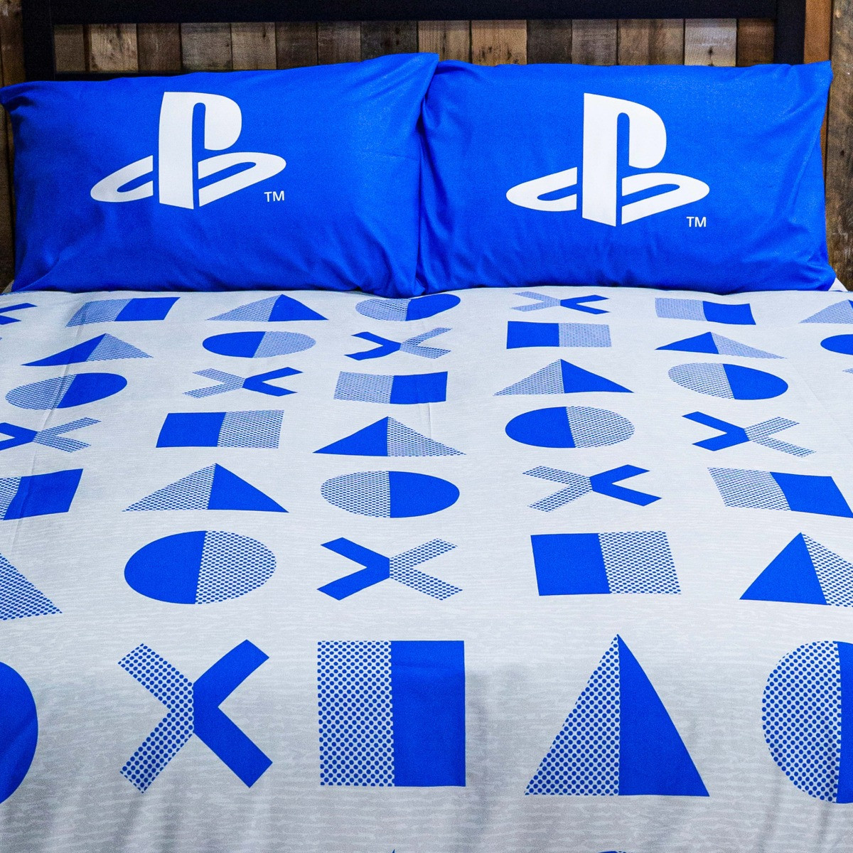 Playstation Layer Duvet Set, Blue - Double