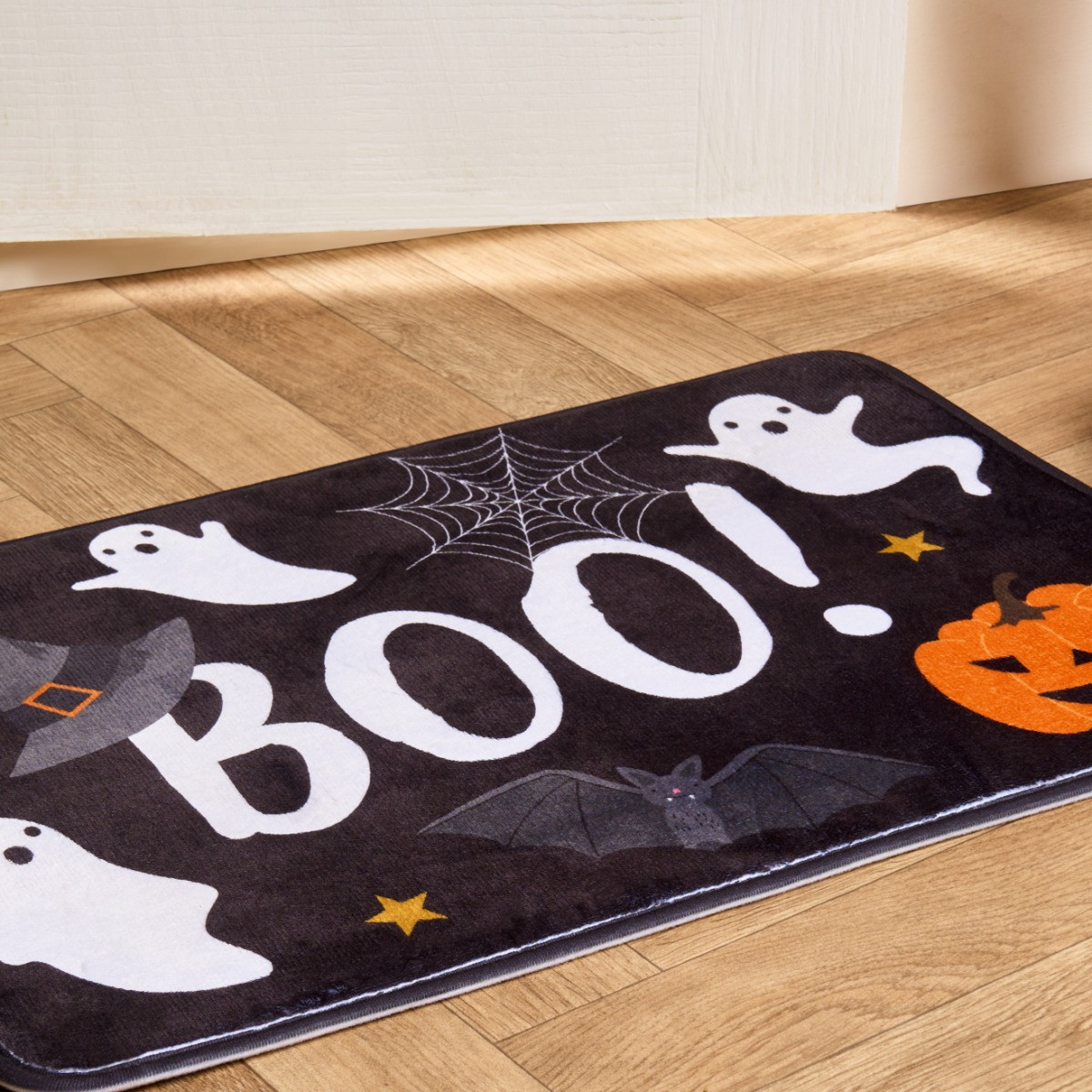 OHS Halloween Ghost Printed Mat - Black