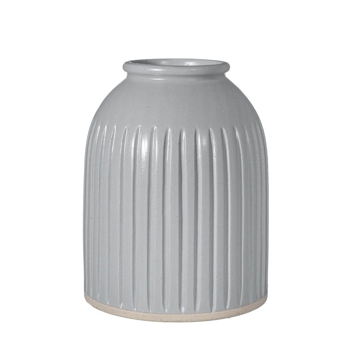 Sass & Belle Grooved Vase - Grey