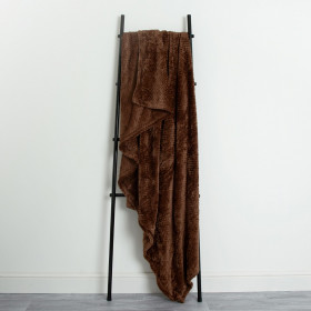 Waffle Mink Throw - Chocolate