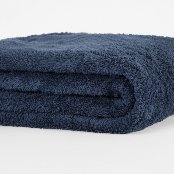 OHS Teddy Fleece Throw, Navy - 200 x 240cm
