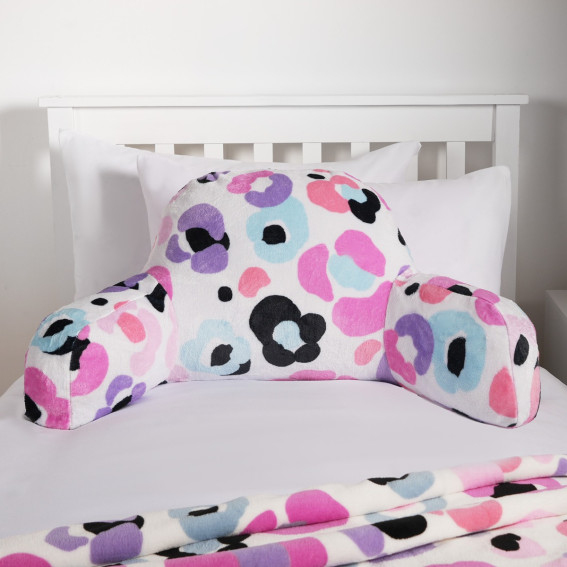 OHS Kids Leopard Fleece Cuddle Cushion - Multi