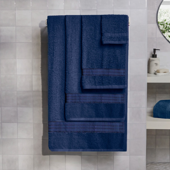 OHS 100% Cotton Hand Towel, Navy - 1PC