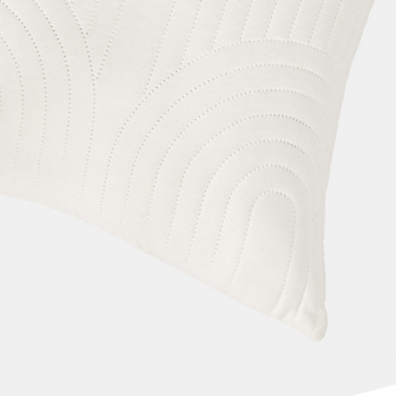 OHS Arches Embossed Quilted Cushion Covers - Cream