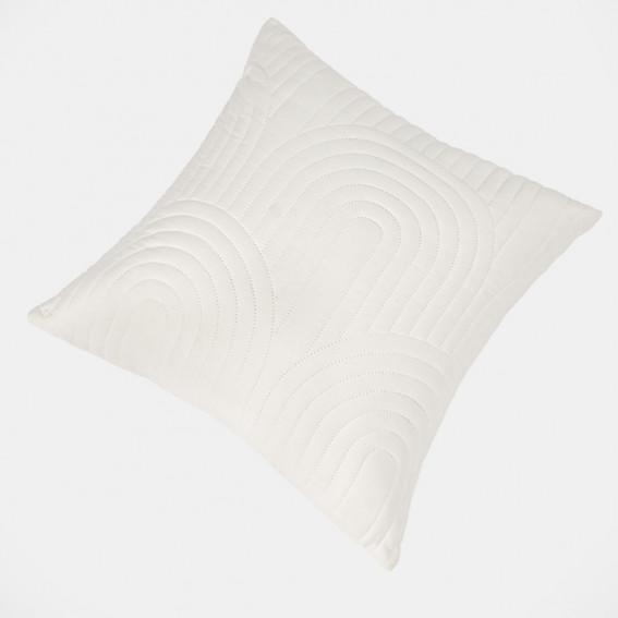 OHS Arches Embossed Quilted Cushion Covers - Cream