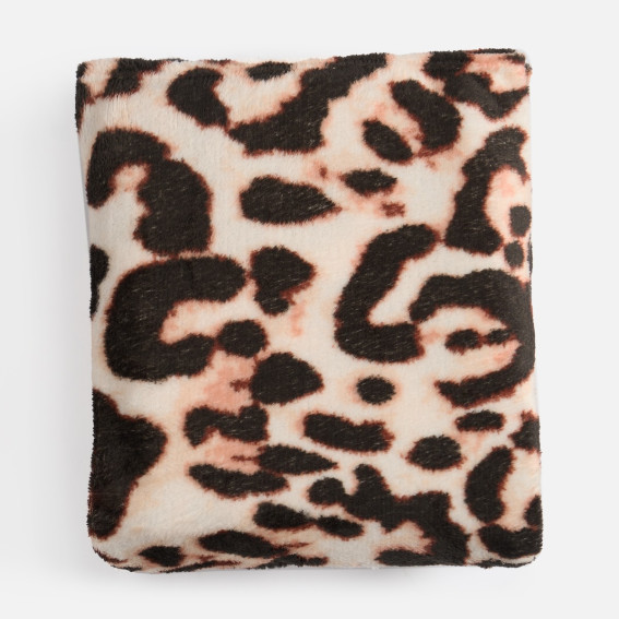 OHS Leopard Print Ultra Soft Throw - Natural