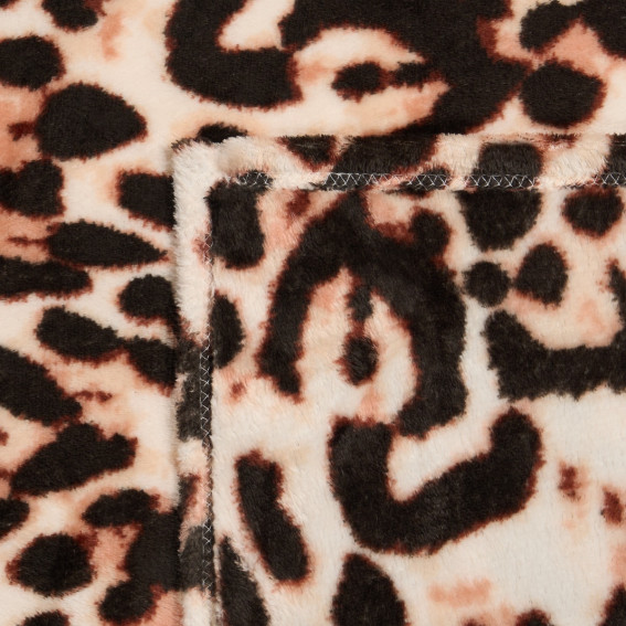 OHS Ultra Soft Leopard Print Throw - Brown