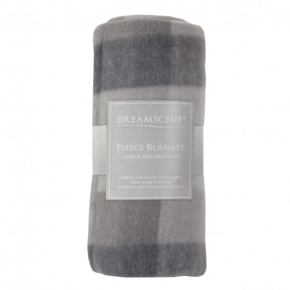 Dreamscene Plain Fleece Throw, Blush Pink - 120 x 150 cm