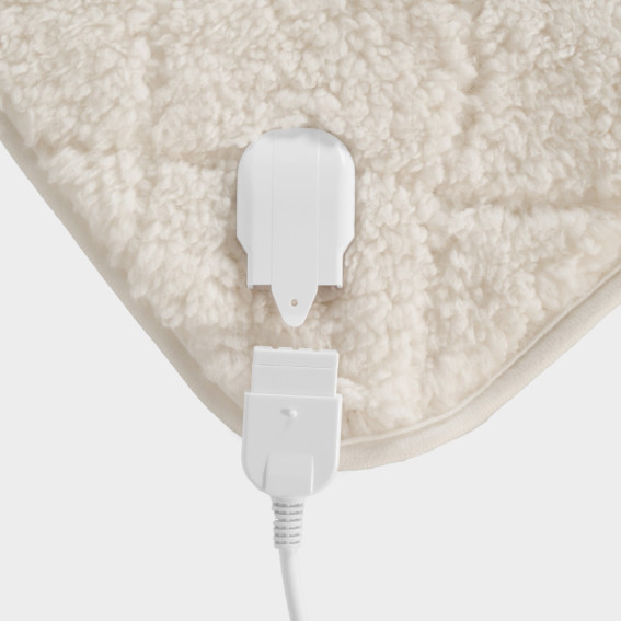 OHS Electric Heated Teddy Fleece Under-Blanket - White