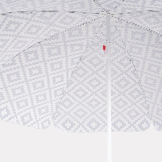 OHS Geometric Print Outdoor Parasol - Grey
