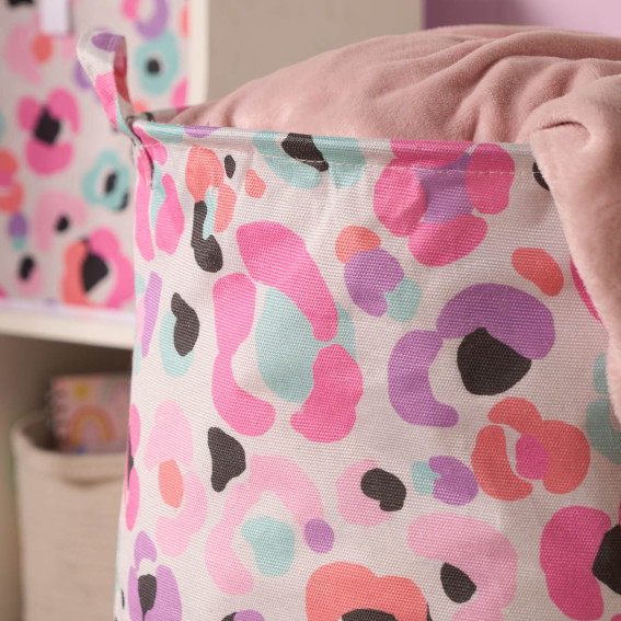 OHS Leopard Print Storage Basket - Multi