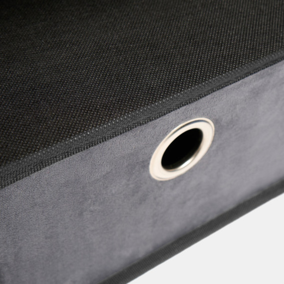 OHS Matte Velvet 6-Drawer Storage Chest - Charcoal