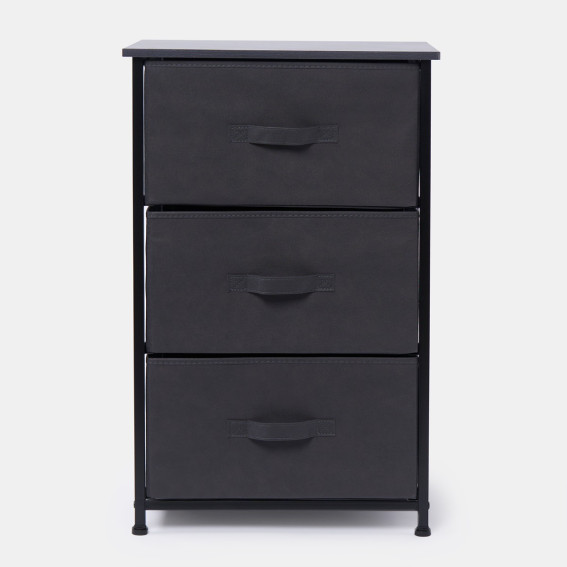 OHS Brooklyn 3 Drawer Fabric Cabinet - Grey